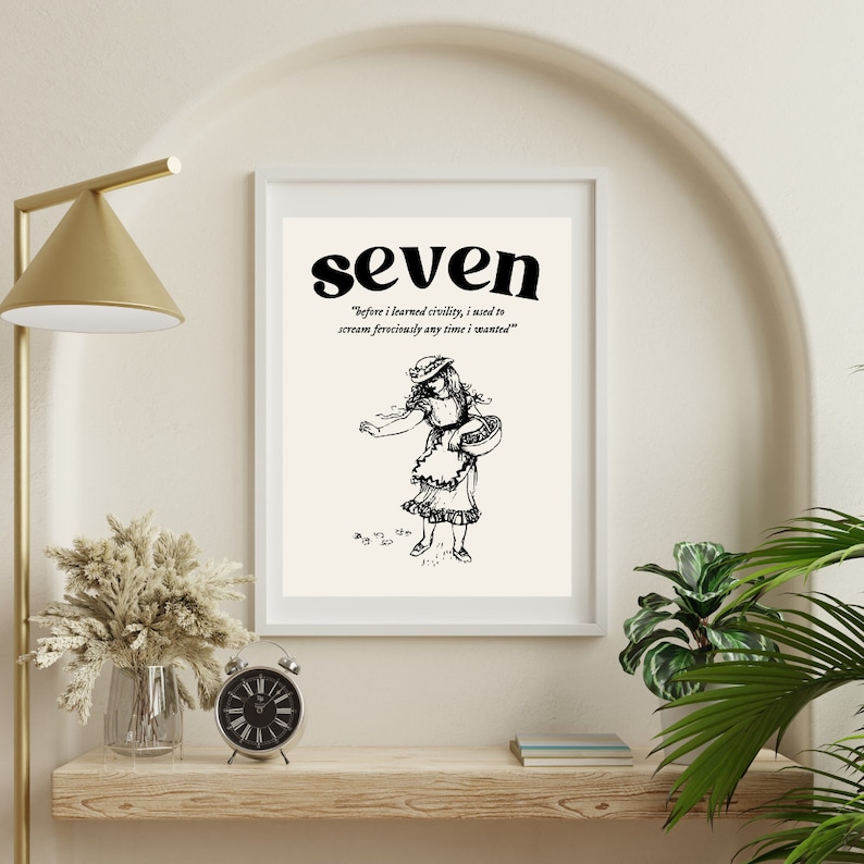 Folklore Seven Poster Taylor Swiftie Poster Swiftie Wall Art Swiftie ...