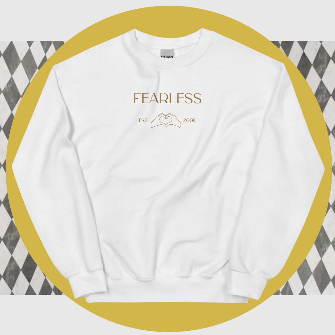 Taylor Swift Fearless Embroidered Merch Sweatshirt Taylor - Etsy