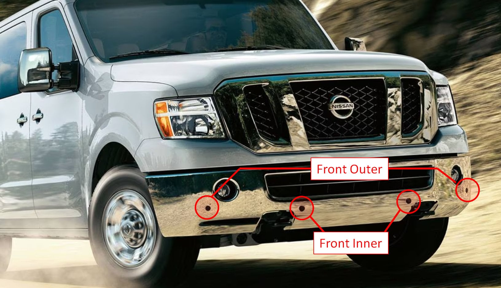 Nissan NV 2500/3500 Parking Sensor Rings - Etsy