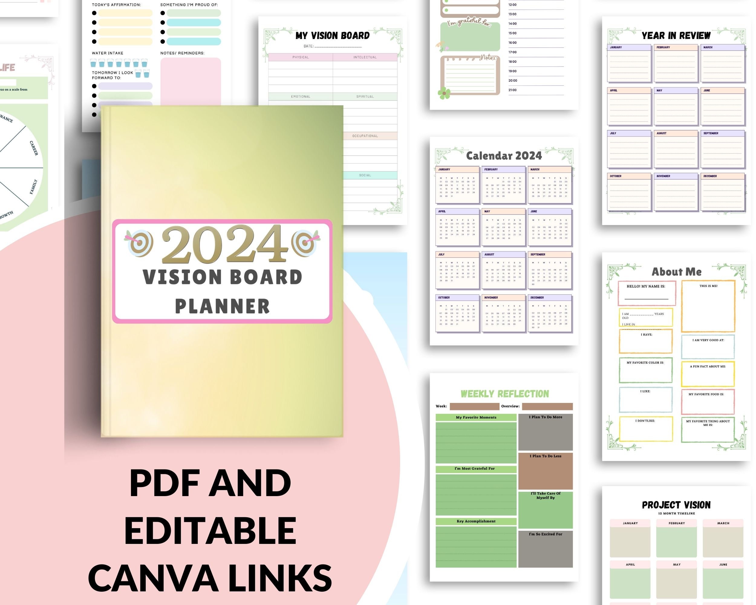 2024 Vision Board Kit With Ramadan Special Islamic Vision Board Ramadan ...