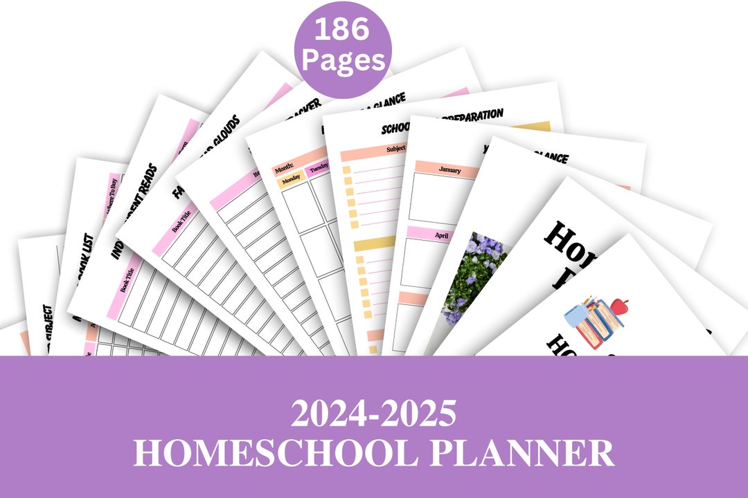 2024-2025 Homeschool Planner Homeschool Planner for Teachers Homeschool ...