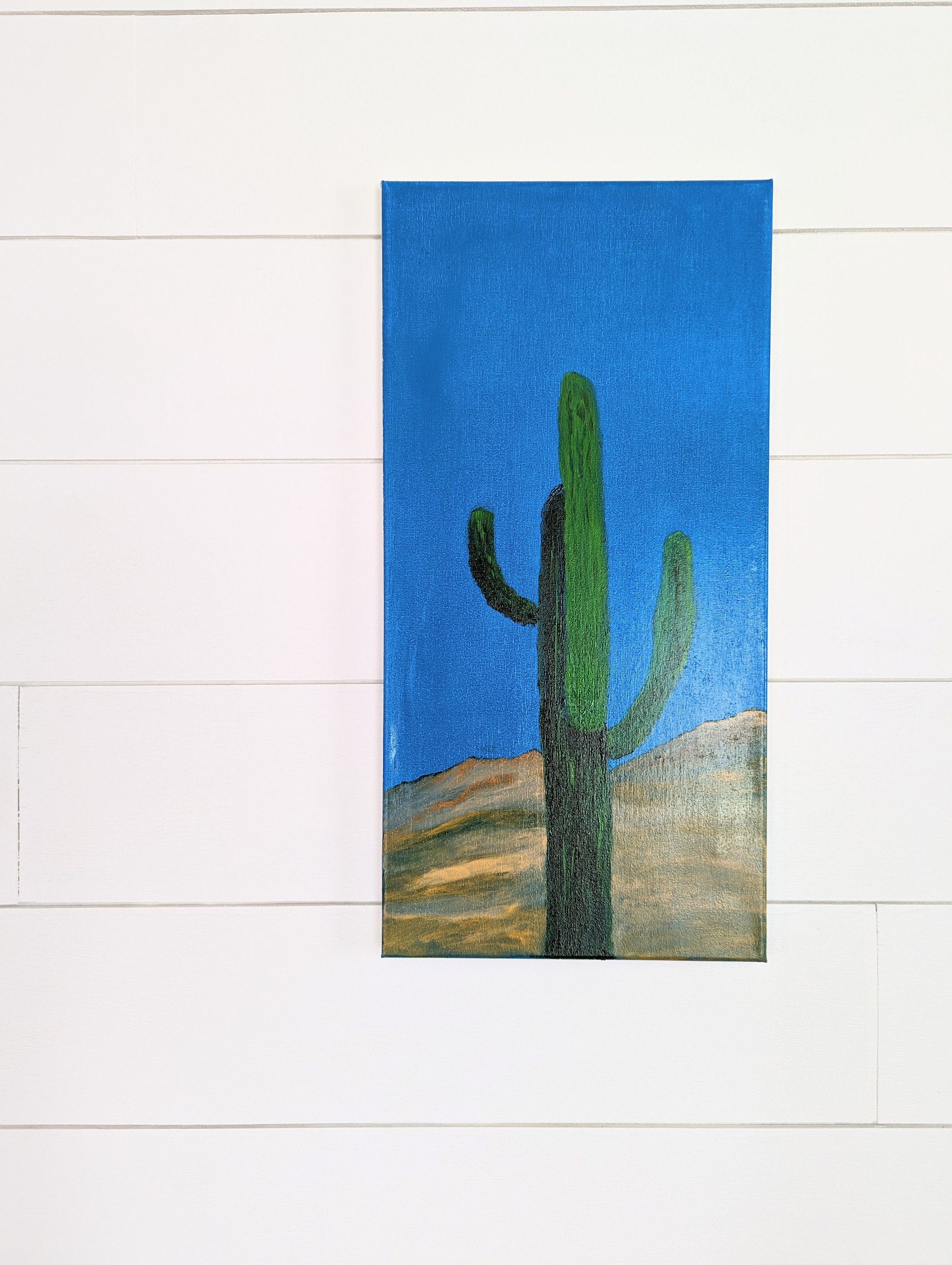 Saguaro Cactus Oil Painting on Canvas, One of a Kind Wall Art - Etsy