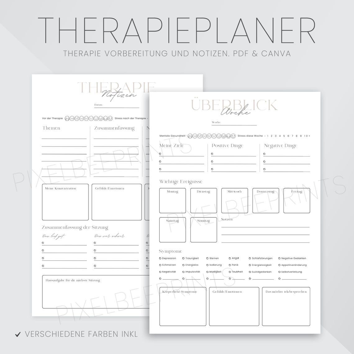 Therapy Notes Template, Planner for Psychotherapy, Template for Therapy ...
