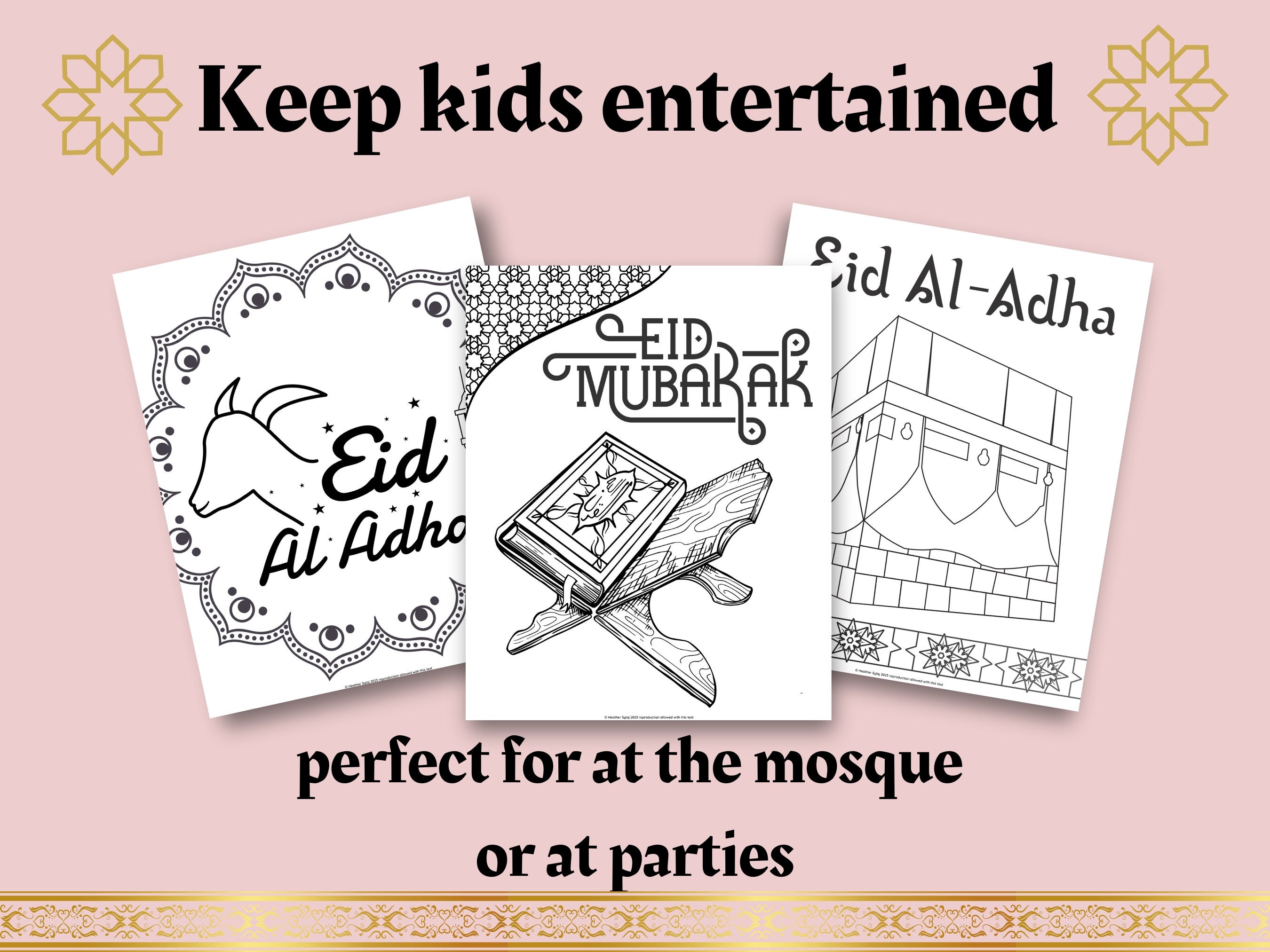 Muslim Eid Al Adha Coloring Pages | Printable Digital Download - Etsy