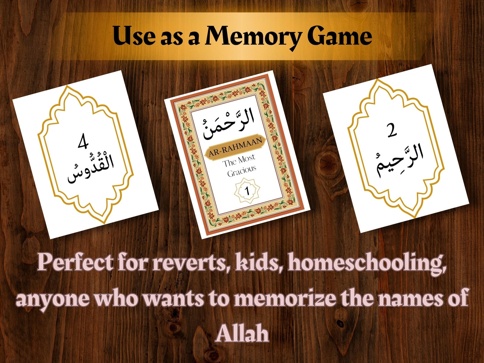 99 Names of Allah Printable Flashcards With Free Poster Digital ...