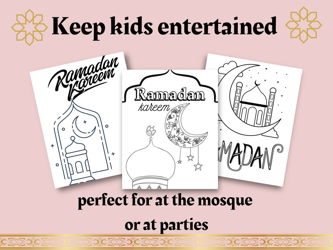 Muslim Ramadan Coloring Pages | Printable Digital Download - Etsy