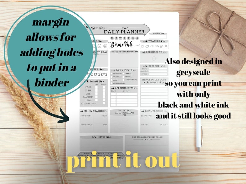Muslimah Daily Planner & to Do List | Editable and Printable - Etsy