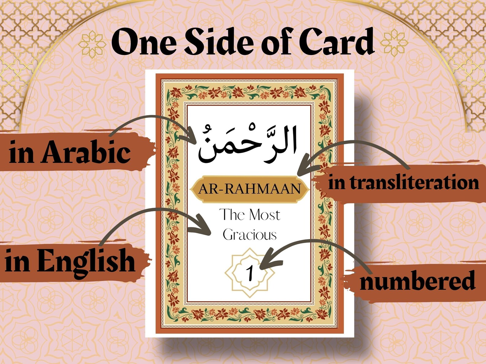 99 Names of Allah Printable Flashcards With Free Poster Digital ...