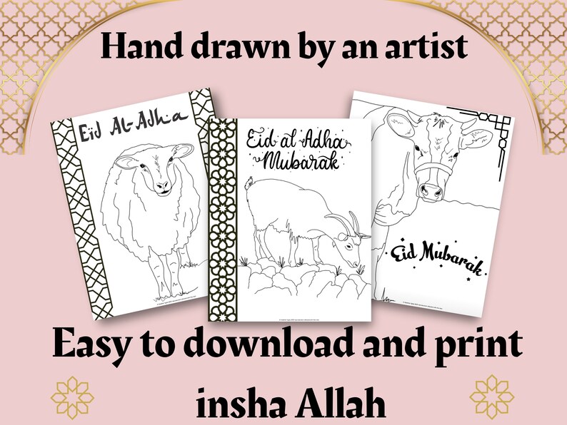 Muslim Eid Al Adha Coloring Pages | Printable Digital Download - Etsy ...