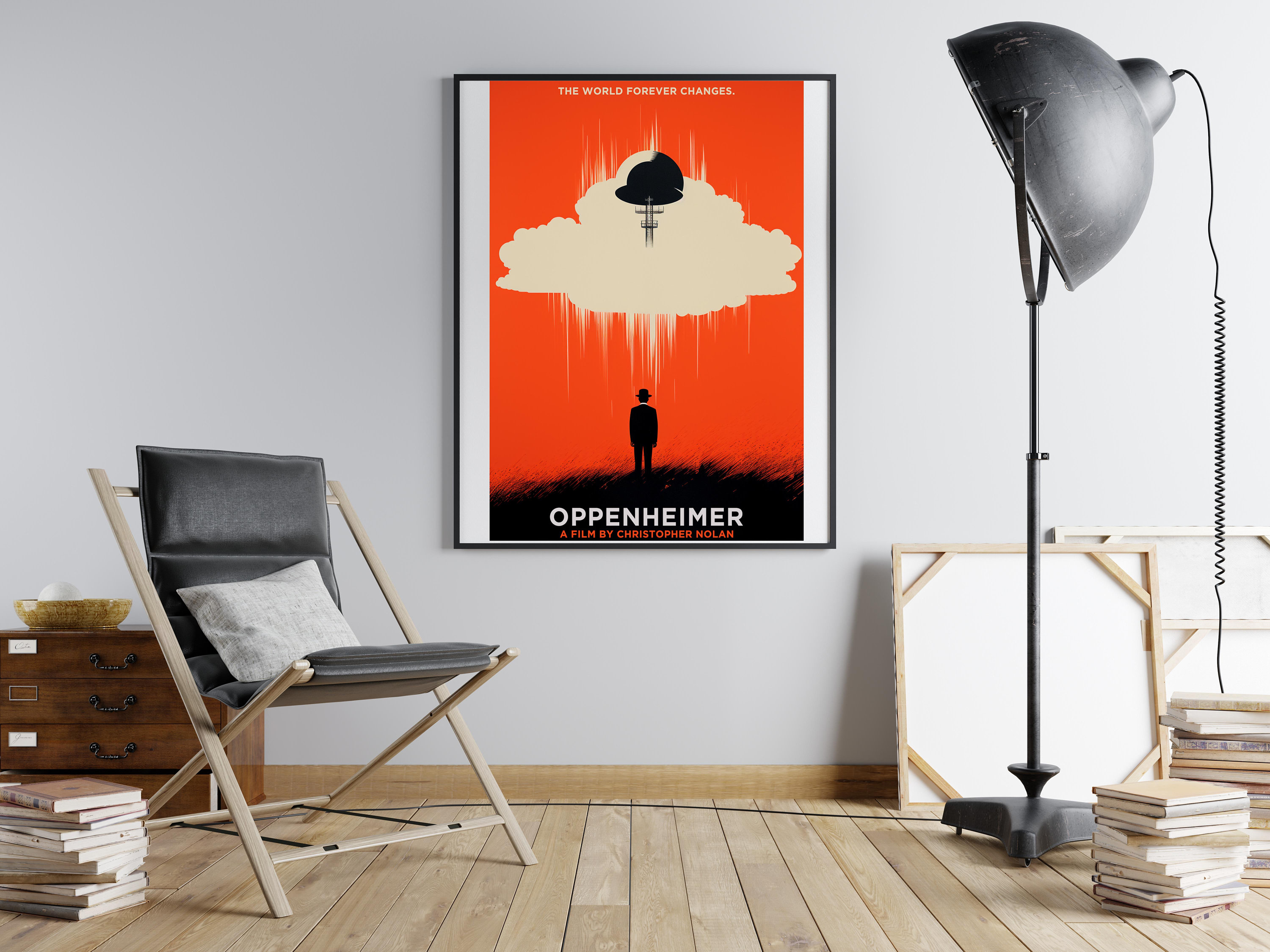 Oppenheimer Poster, Christopher Nolan Movie Poster, Minimalist Movie ...