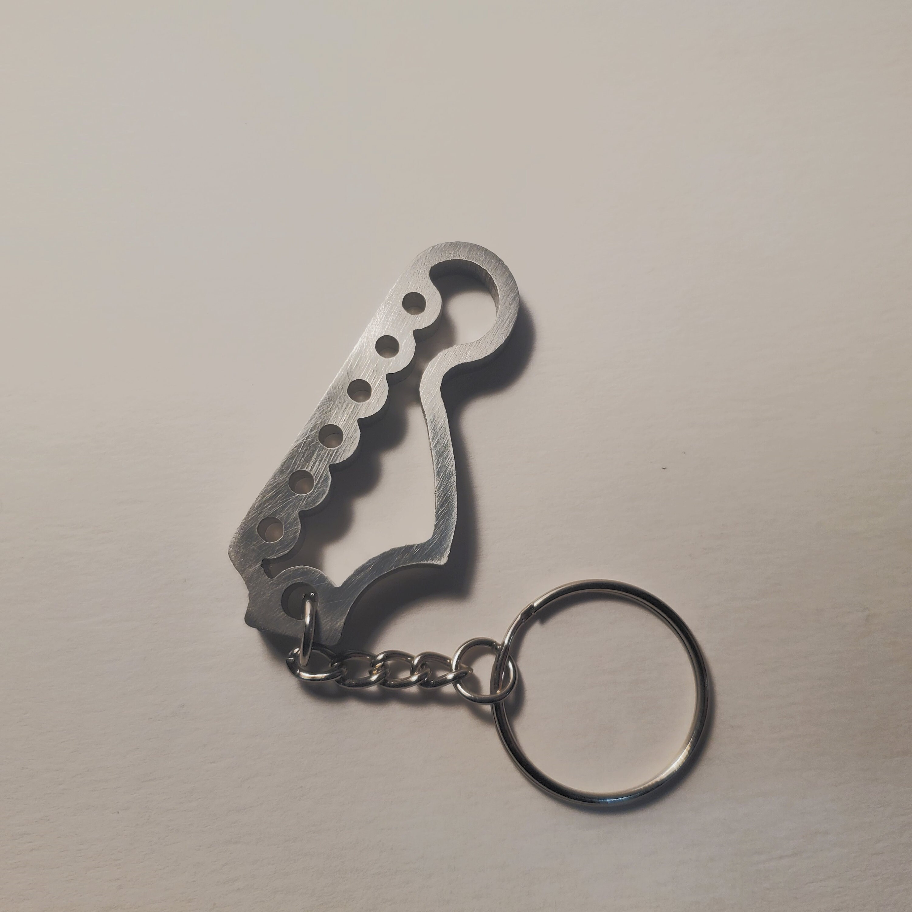 Stainless Steel Guitar Headstock Keychain strat Music Lover's Essential ...
