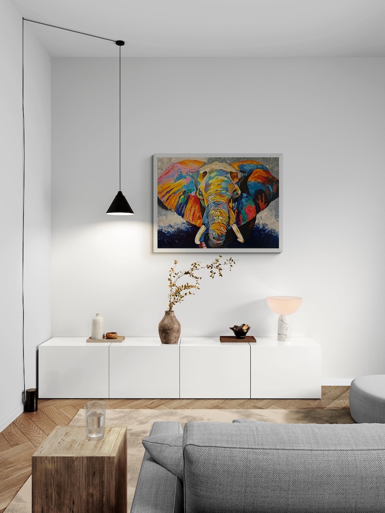 Vibrant Behemoth Modern Acrylic Painting - Etsy