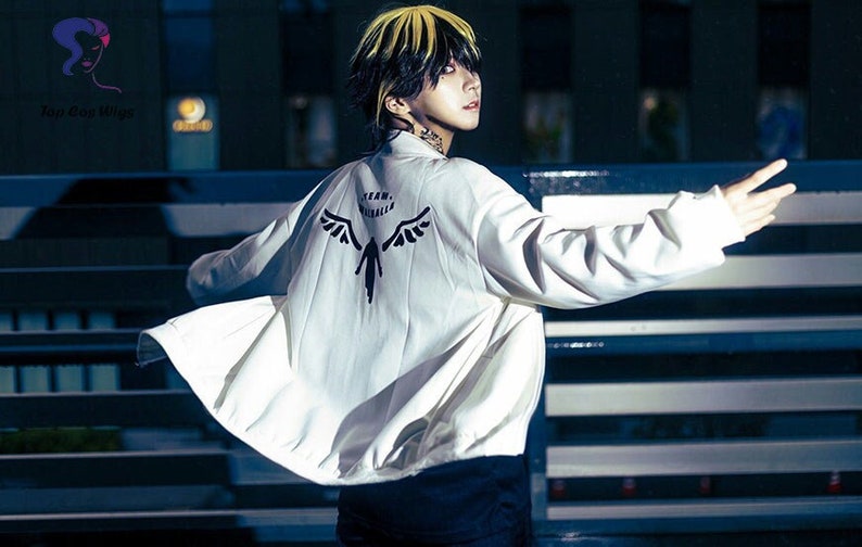 Kazutora Hanemiya Tokyo Revengers Cosplay Costume Wig White - Etsy