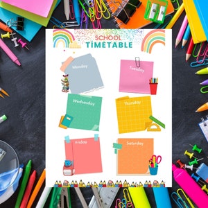 Routine Chart for Kids, Weekly Lesson Plan Template, Lesson Planner ...