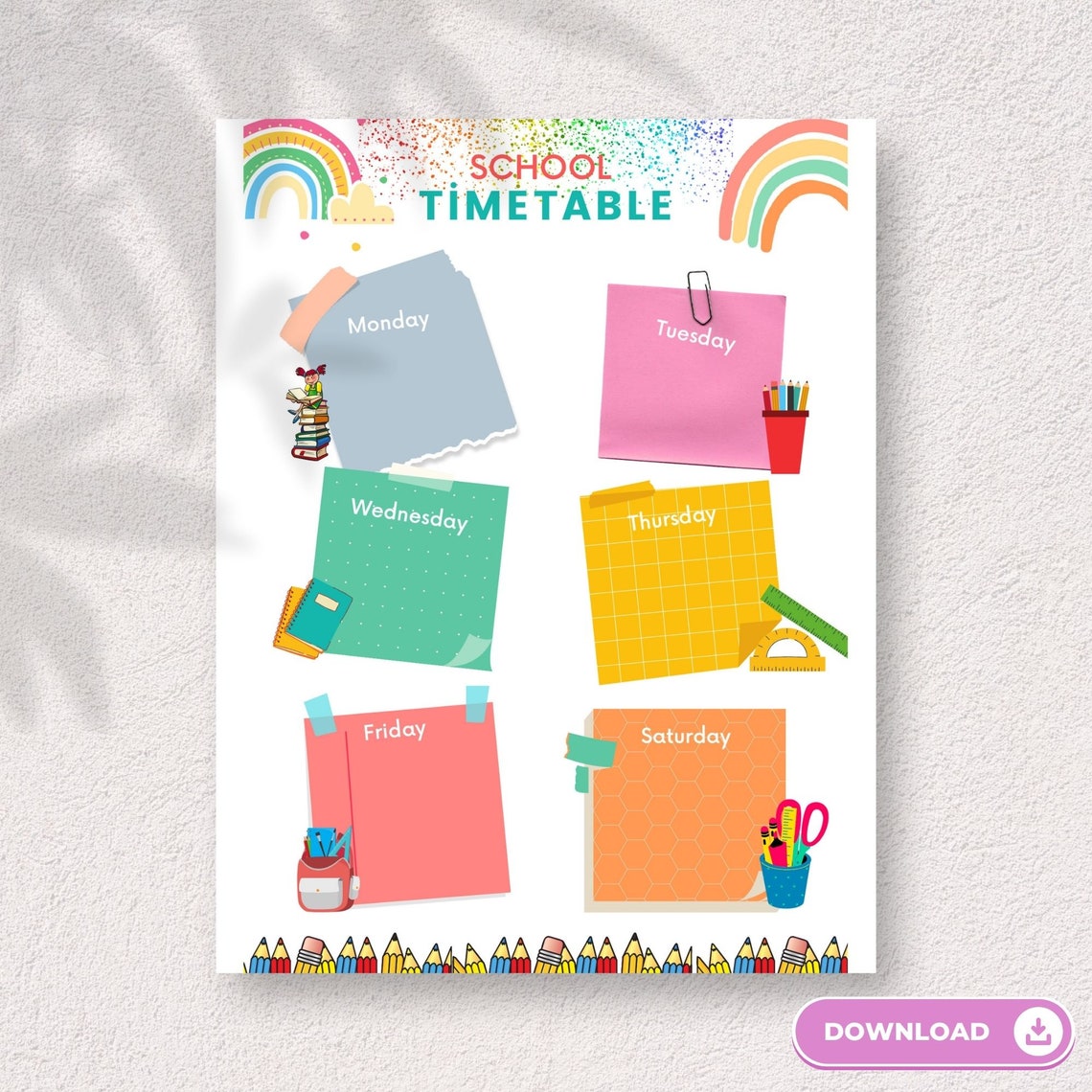 Routine Chart for Kids, Weekly Lesson Plan Template, Lesson Planner ...