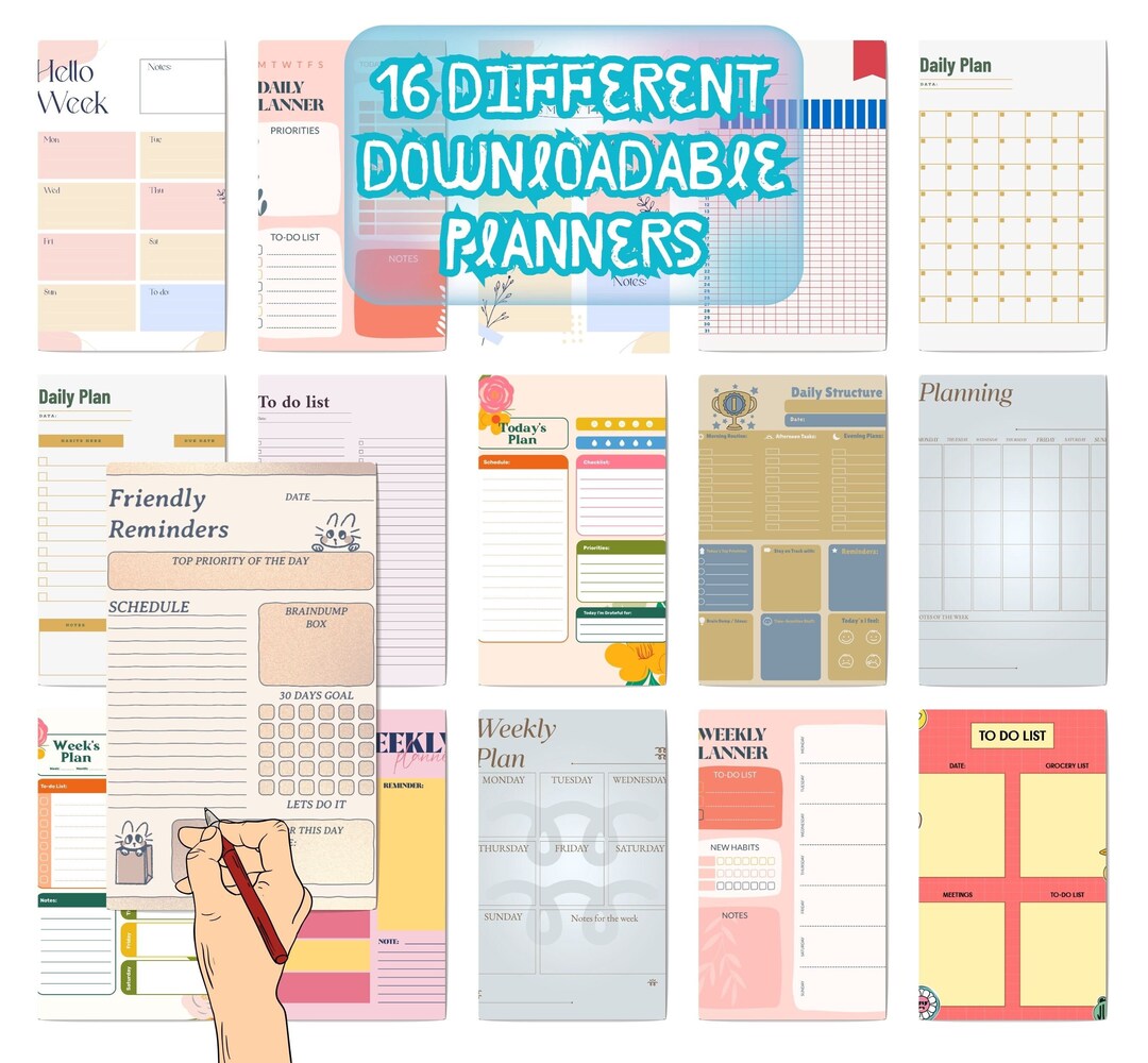 Printable Happy Planner Template Collection, Easy to Download Templates ...