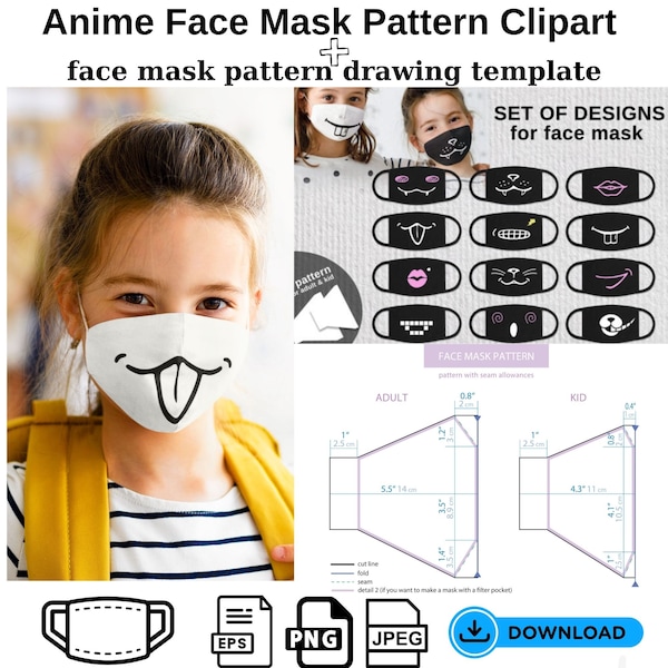 Face Mask Pattern - Etsy