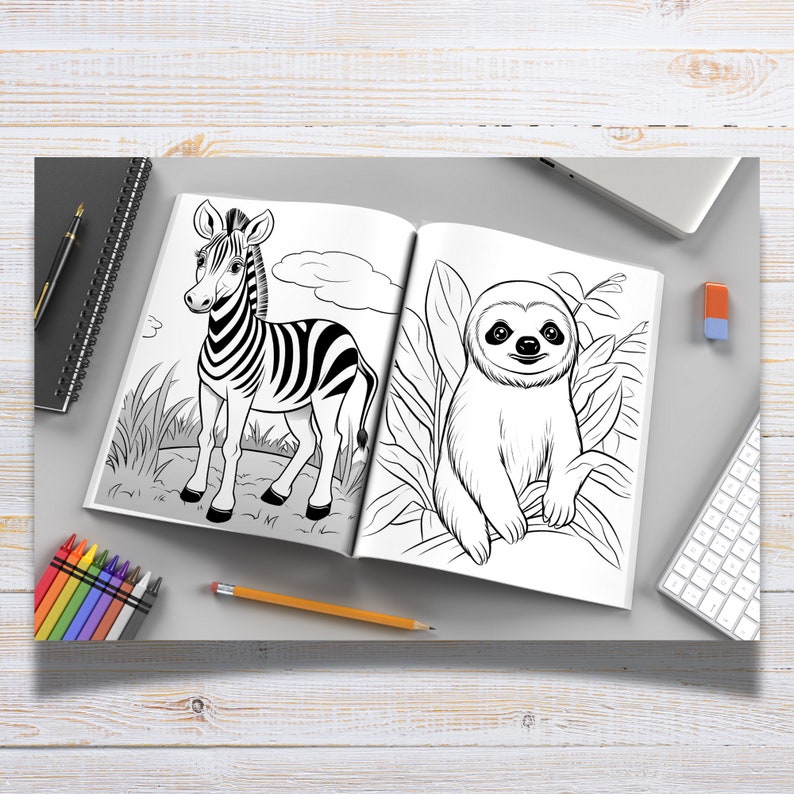 230 Cute Animals Coloring Pages for Kids, 30 Colourful Book Covers ...