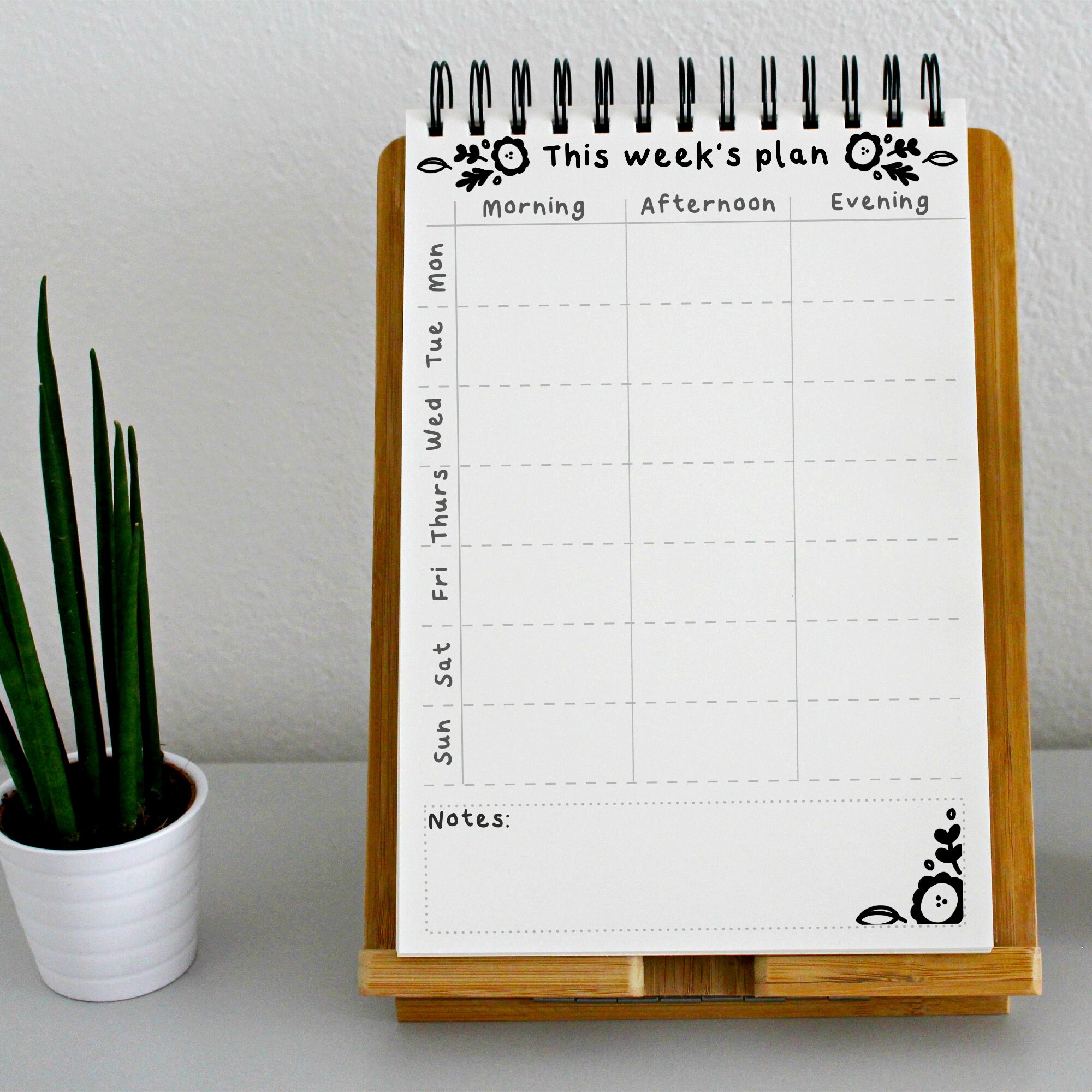 Weekly Planner Printable, Minimalist Weekly Schedule, Week at a Glance ...