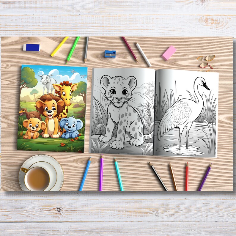 230 Cute Animals Coloring Pages for Kids, 30 Colourful Book Covers ...