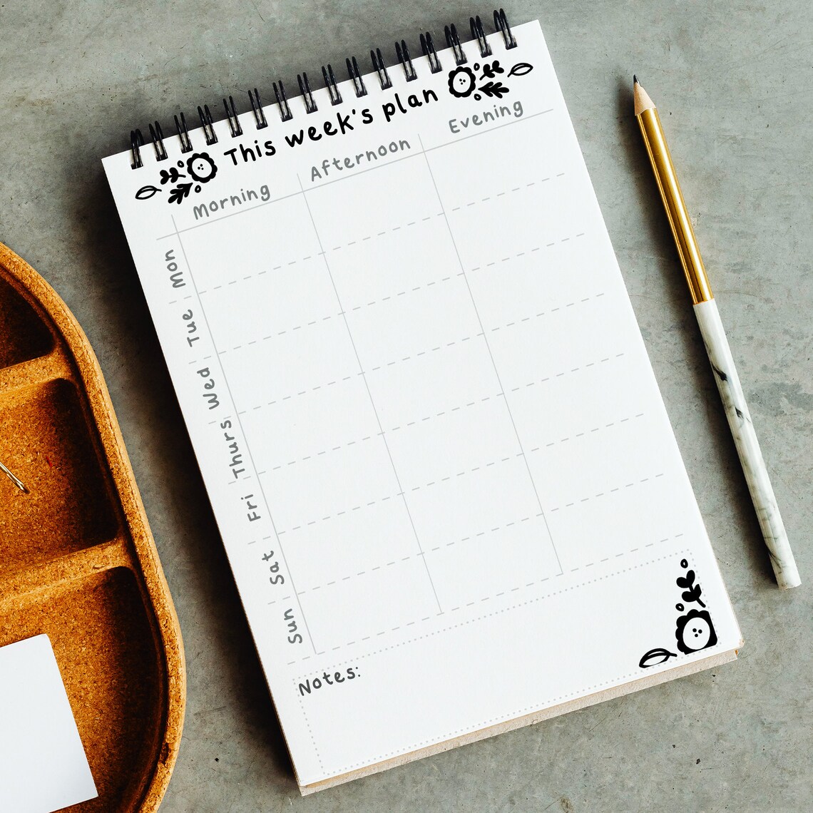 Weekly Planner Printable, Minimalist Weekly Schedule, Week at a Glance ...