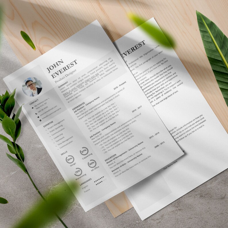 Modern Professional Resume Template for Google Docs, Microsoft Word & Apple Pages 2024 1, 2, 3 ...