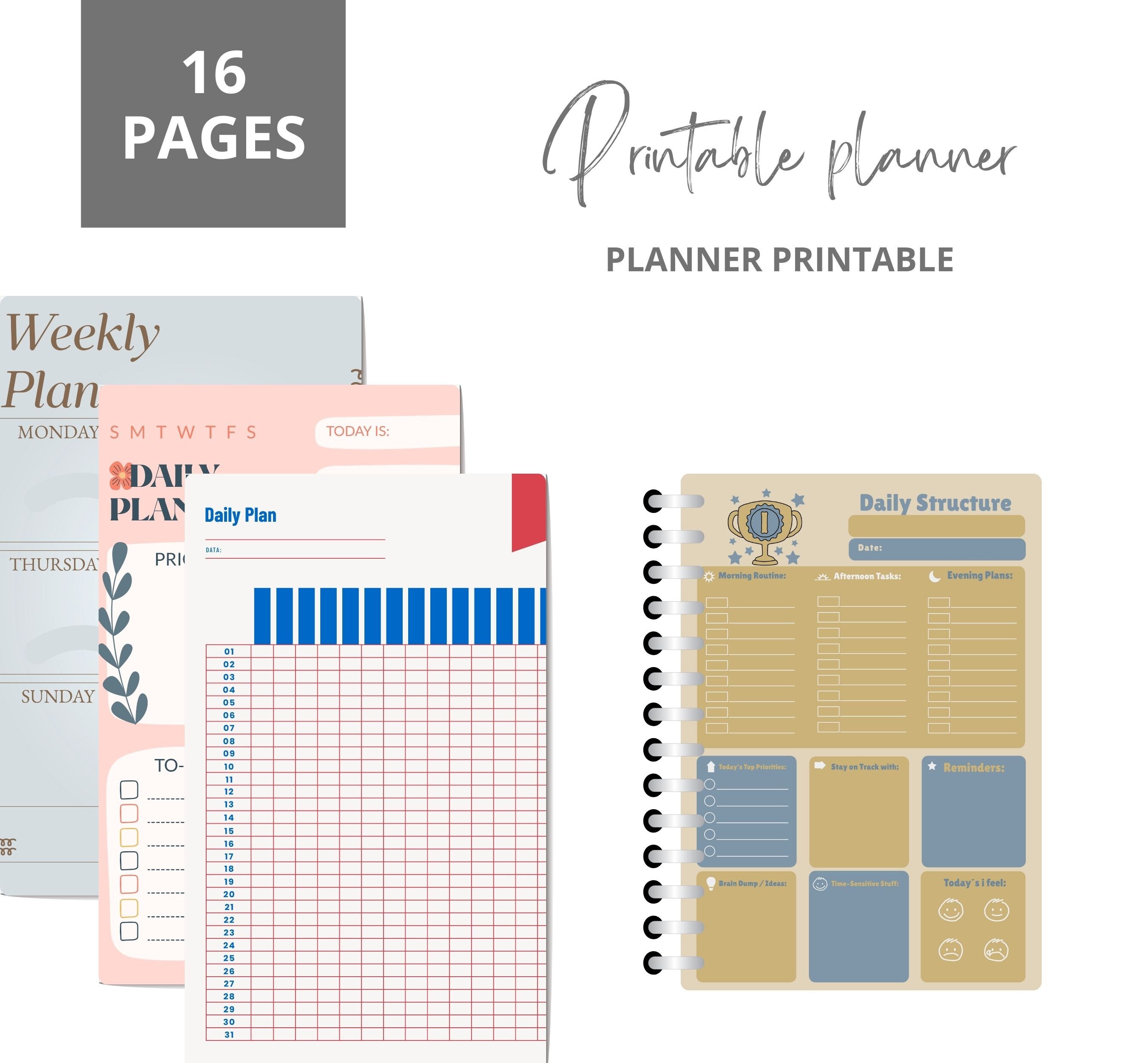 Printable Happy Planner Template Collection, Easy to Download Templates ...