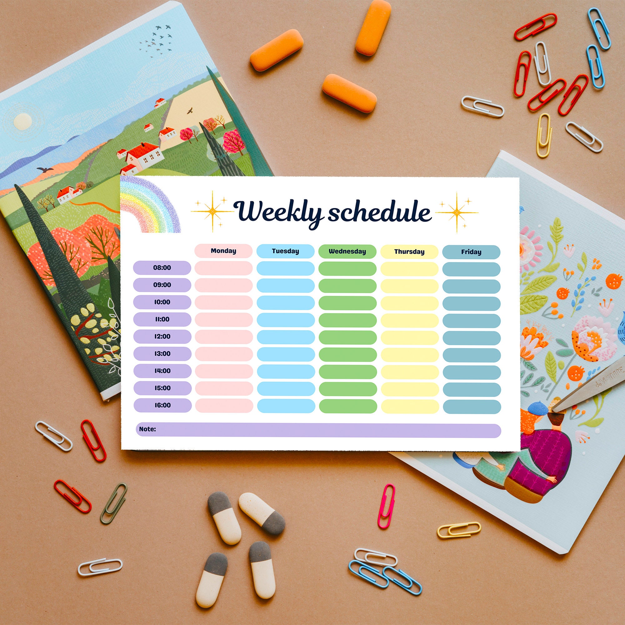 Kids Weekly Schedule and to Do List, Printable Daily Weekly Planner for ...
