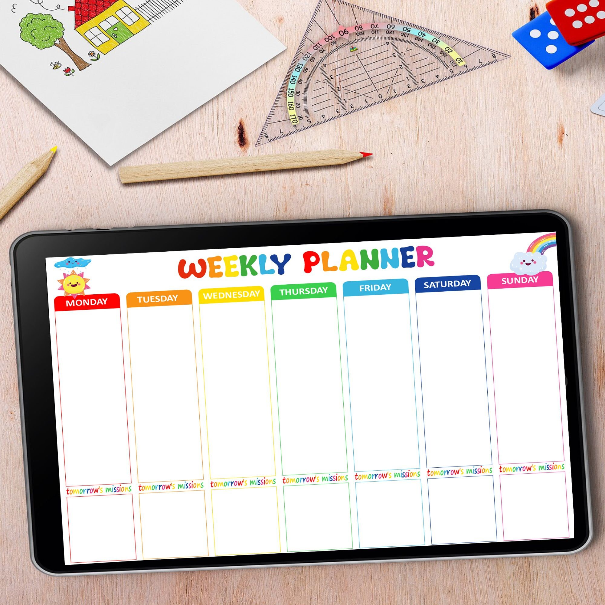 Visual Schedule for Kids, Chore Chart Printable, Routine Chart, Weekly ...