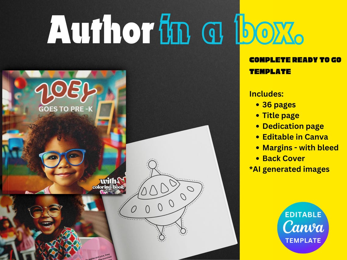 KDP Picture Book Template - Ready Made Coloring Book, 8.5 X 8.5 ...