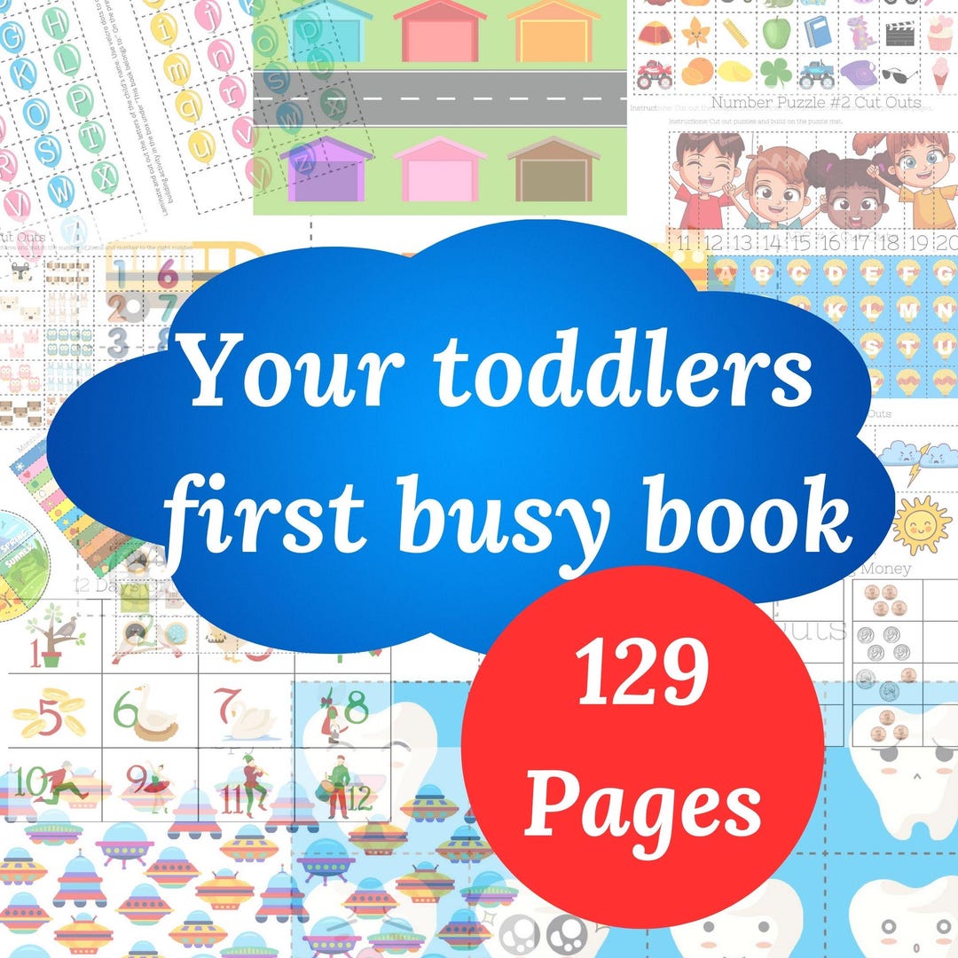 Toddler Busy Book Printables, 129 Pages Learning Activities, Preschool ...
