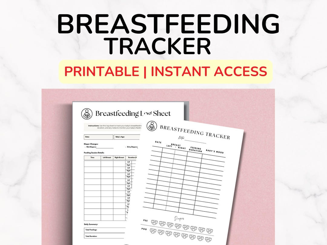 Breastfeeding Tracker, Log Sheet to Track Baby Feeding, Milk Tracker ...