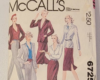 Mccall's 8540, Vintage 1983 Sewing Pattern, Misses Knit Dress, Dropped ...