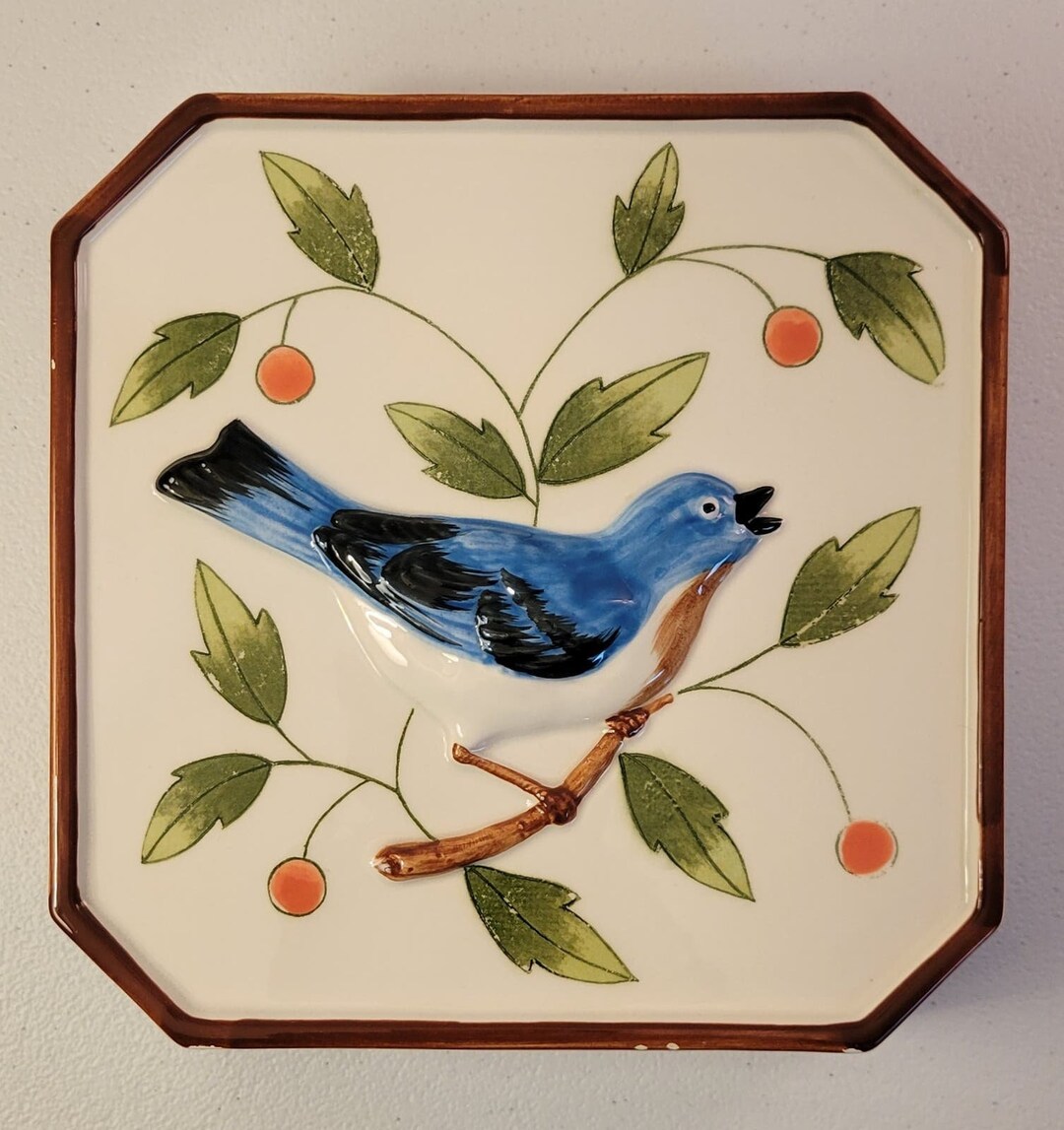 Vintage Ceramic Blue Bird Jello Mold Wall Decor - Etsy