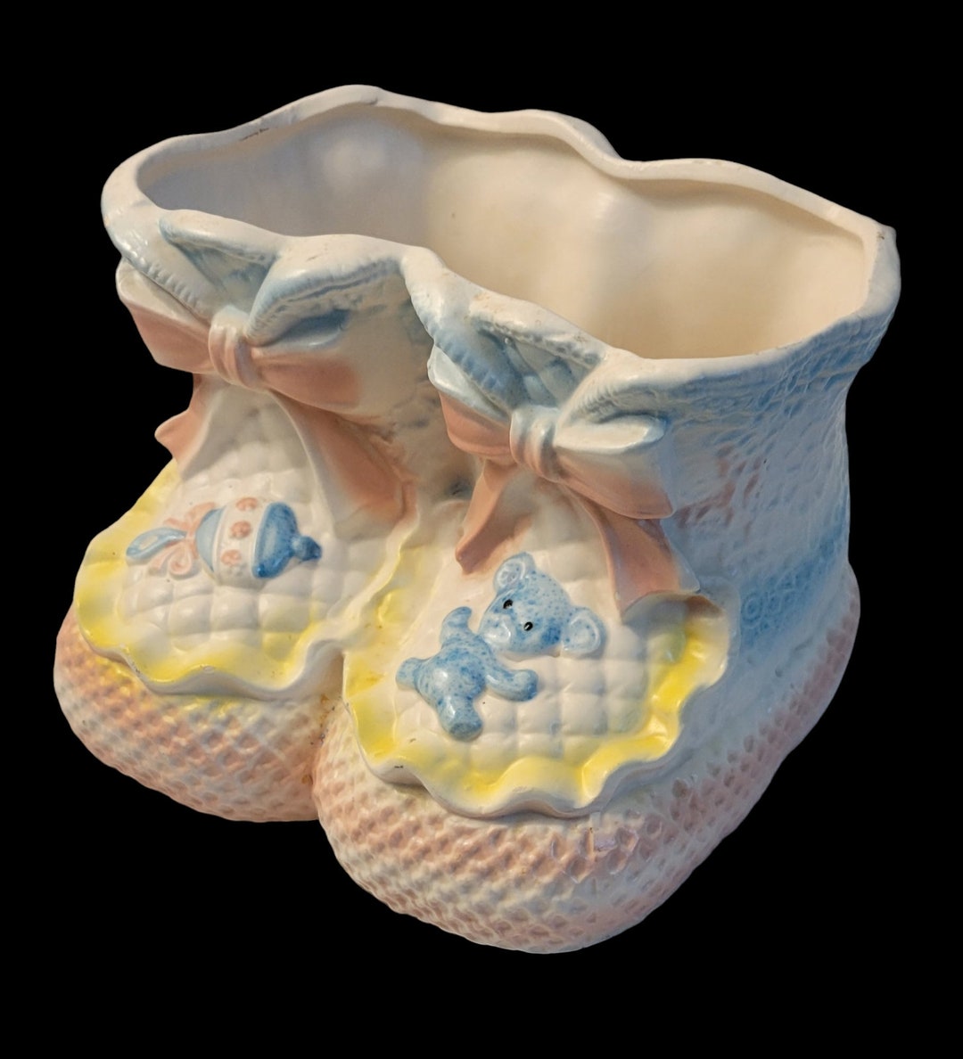 Vintage MCM Inarco Baby Booties Ceramic Nursery Decor Planter - Etsy