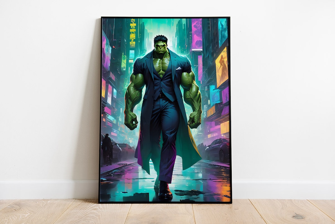 5 Ai-crafted Printable Hulk Posters, Print Ready, Super Hero, Instant ...