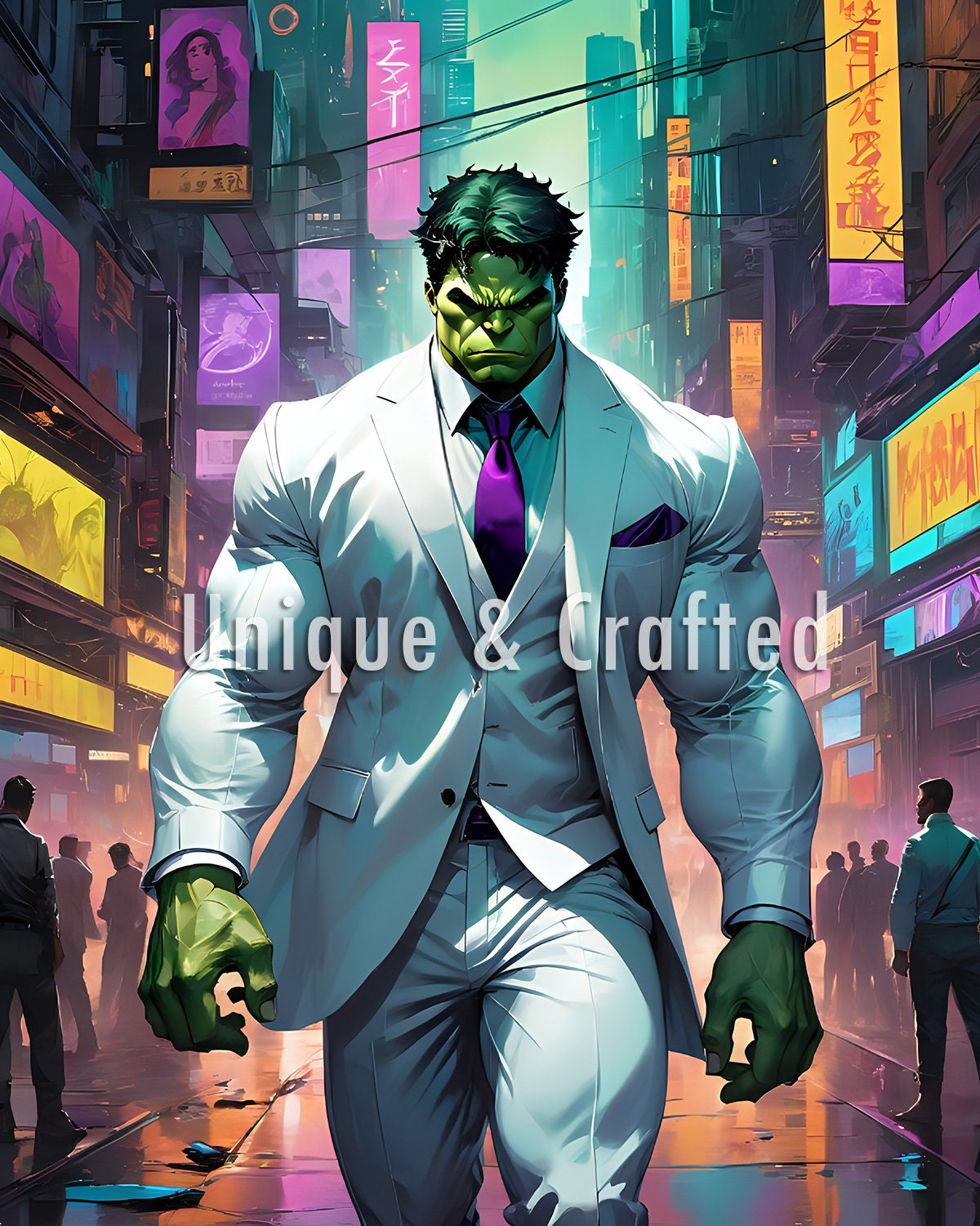 5 Ai-crafted Printable Hulk Posters, Print Ready, Super Hero, Instant ...