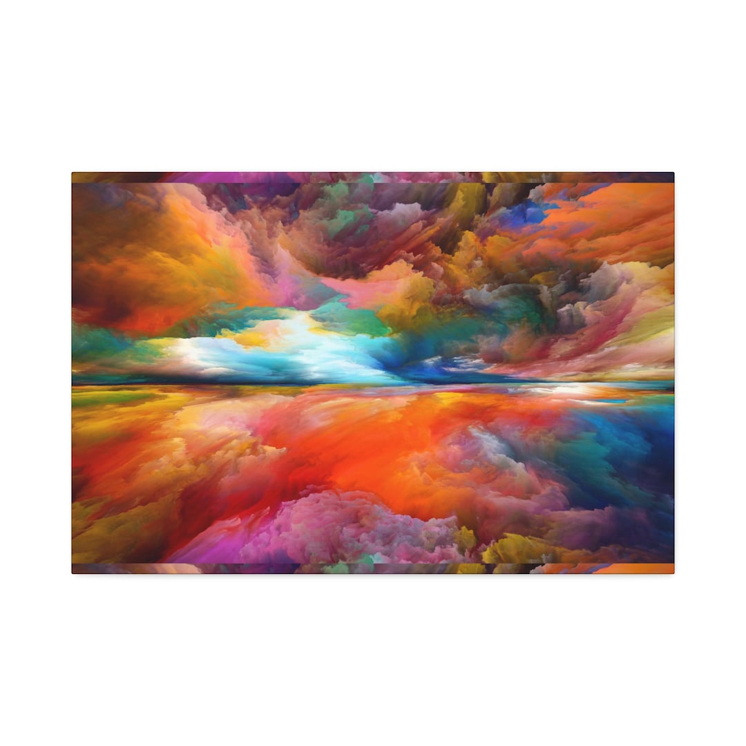 Vivid Canvas Dreamscape Abstract Illustration With Sweeping Surreal ...