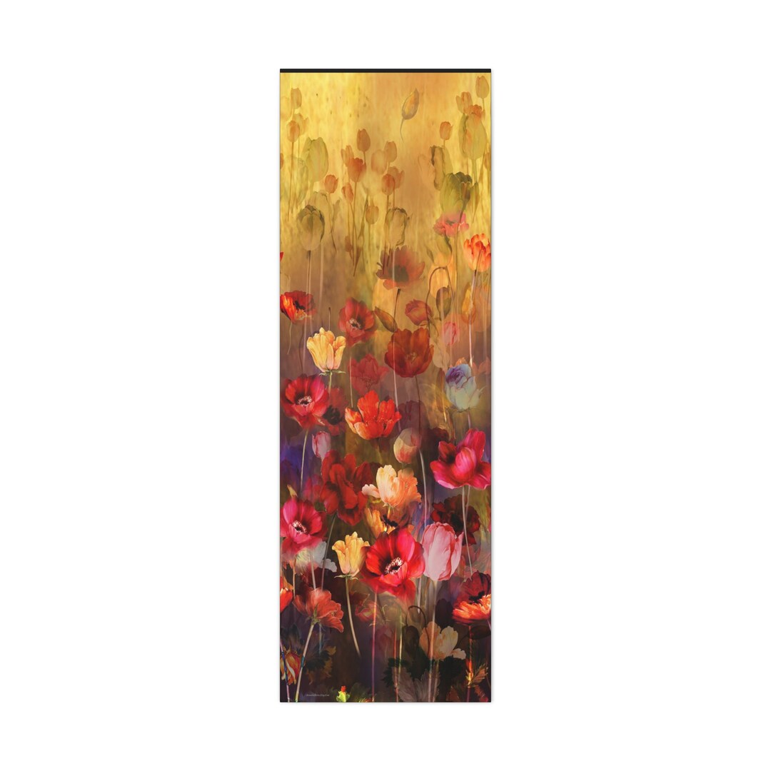 An Amazing Floral Abstract Art, With Deep Colored Flowers, Buds and ...