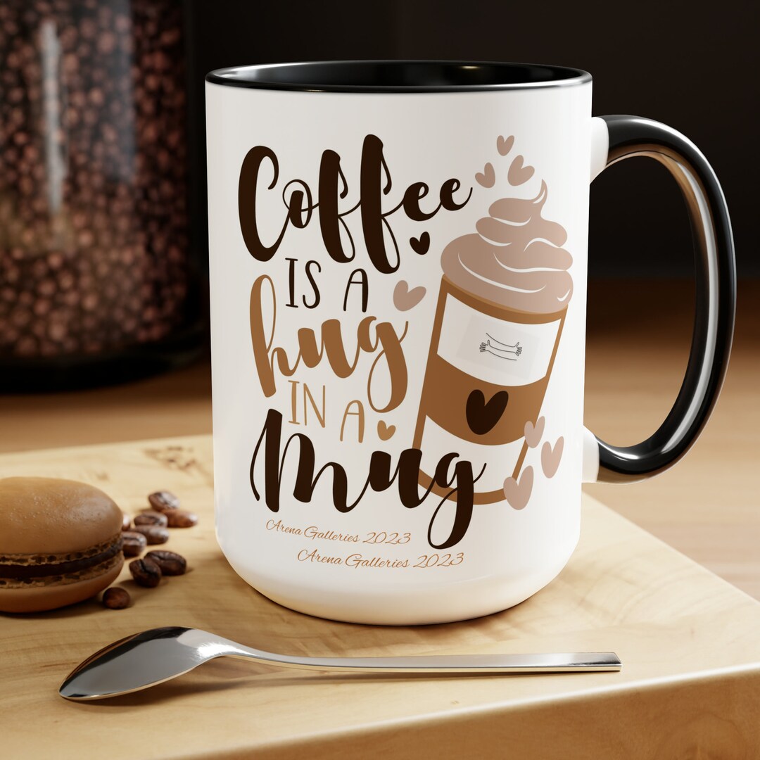 HUG IN A MUG Gift Idea, Show Someone You Care Send Them a Hug Two-tone ...