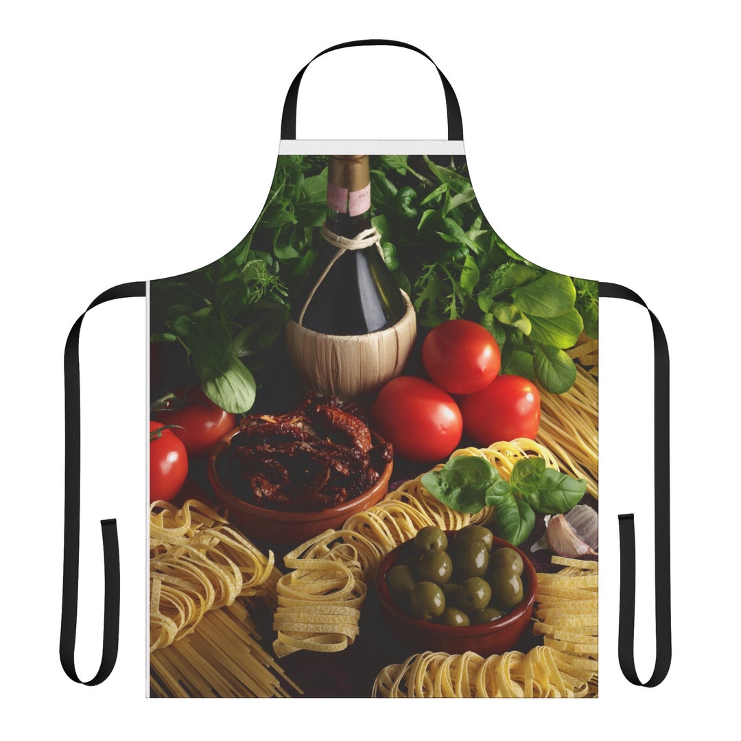Italian Food Style Apron. Capture the Essence of Italy With This Fun ...