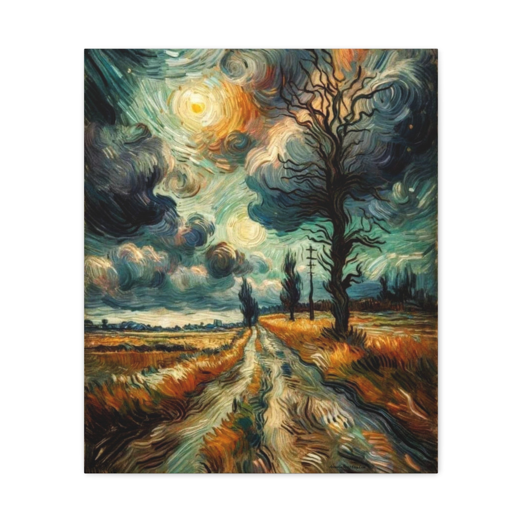 Vincent Van Gogh, an AI Modified Starry Night on Matte Canvas ...