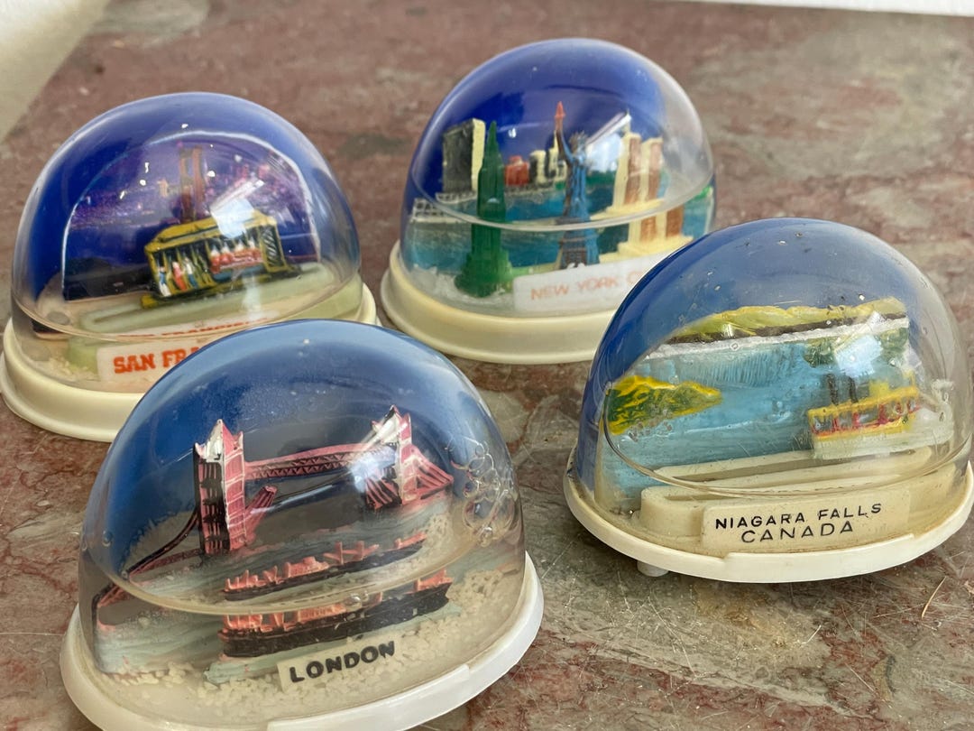 1970s New York San Francisco UK London Snow Shaker Snowball Snowdome ...