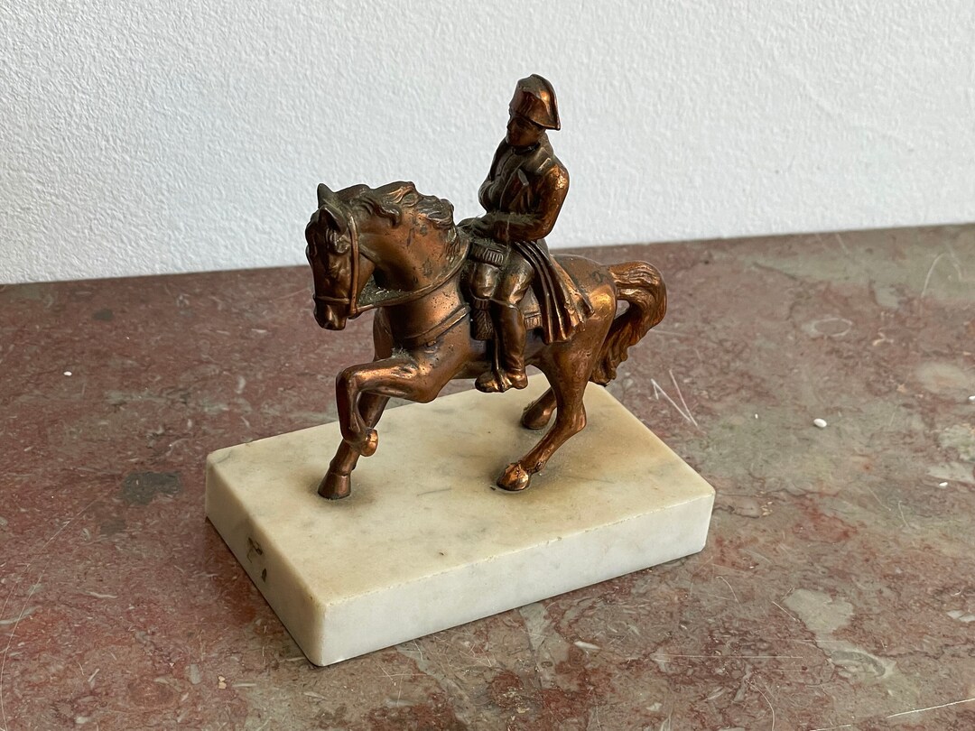 Napoleon Bronze Statue on Marble Base. 11x6.5x12 Cm 5 Inch Square ...