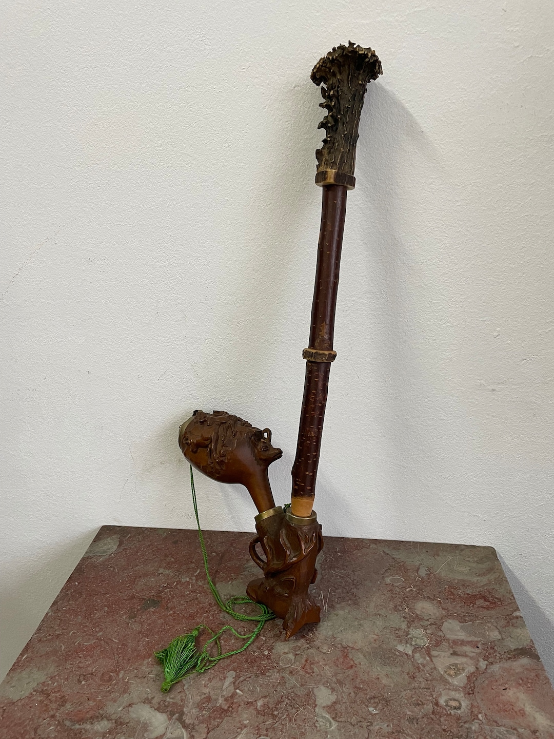 Antique Pipe Austria Hunter's Pipe With Deer, Etc. 1st Half of the 20th ...