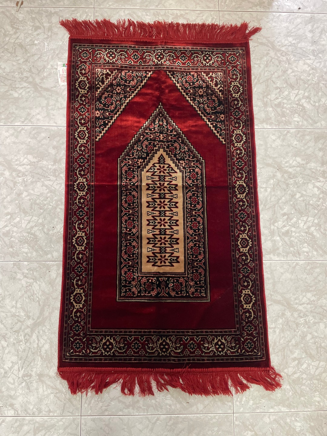 Prayer Rug Islamic Mecca Pakistani Silk Prayer Rug Prayer Rug. Approx ...