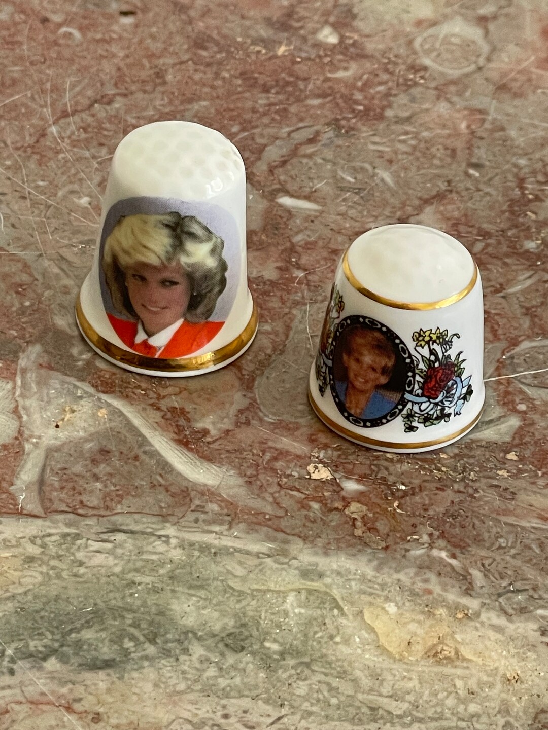 Set/2 Lady Diana Princess of Wales Thimbles See Photos. in Good ...