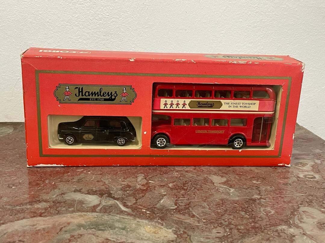 Corgi Taxi Double Decker London Bus Hamleys Finest Toyshop London in ...