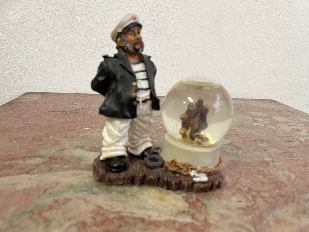 Sailor With Steering Wheel in Sphere Snowdome Snow Shake Ball Snowballs ...