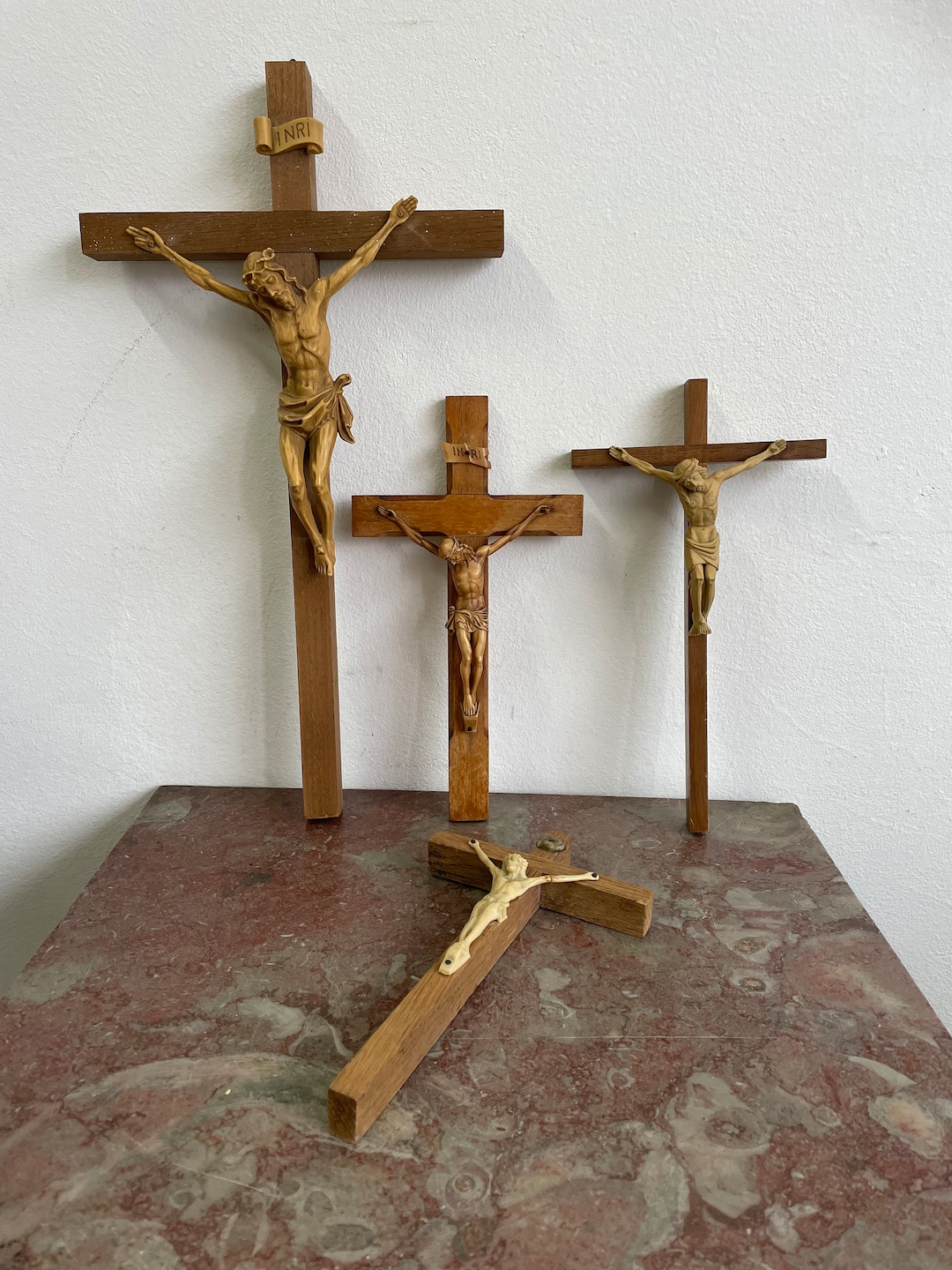 4 Different Crucifixes Jesus With Crown of Thorns Easter Way of the ...